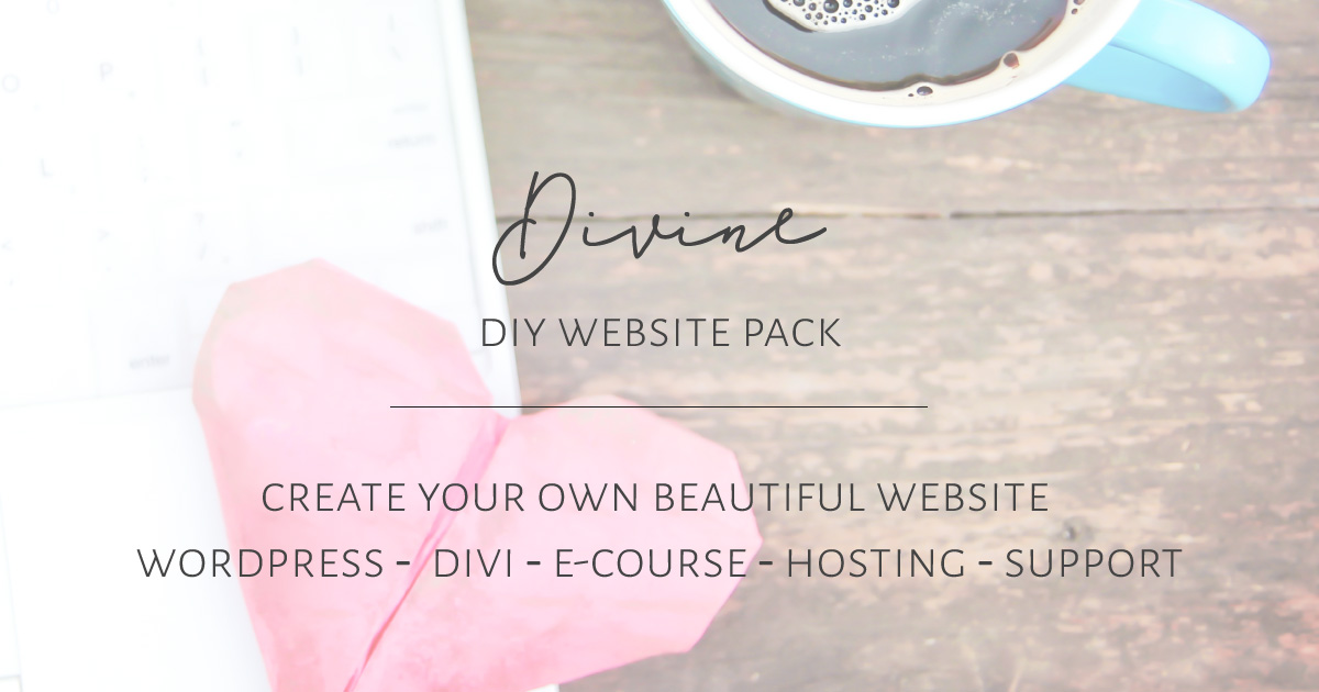 Divine DIY website pack - Websites with a Heart