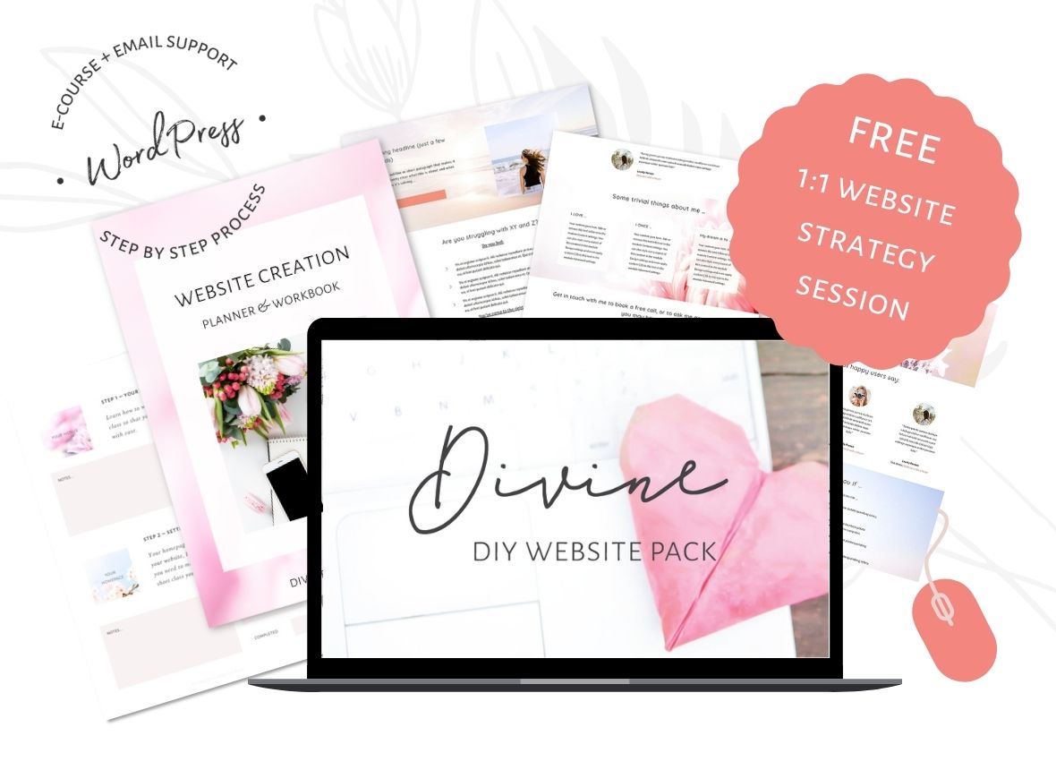 Divine DIY website pack Secret - Websites with a Heart